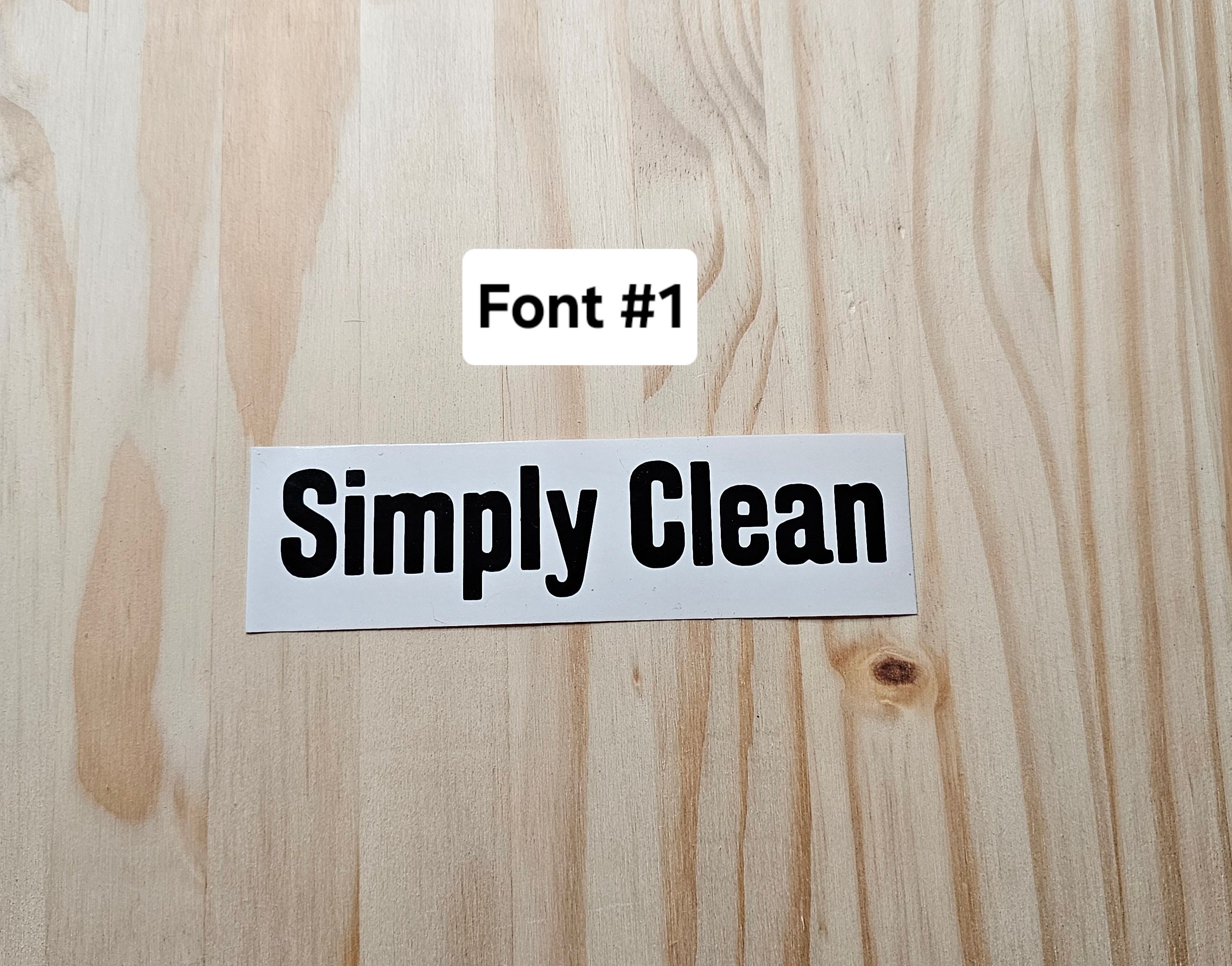 Simply Clean Decal V1 (3 Different Font, and Size Choices) - Etsy
