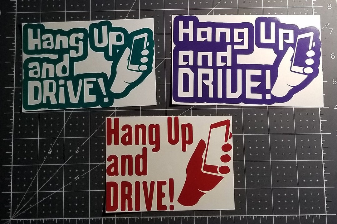 Hang up and DRIVE Decal 3 Different Font Choices - Etsy