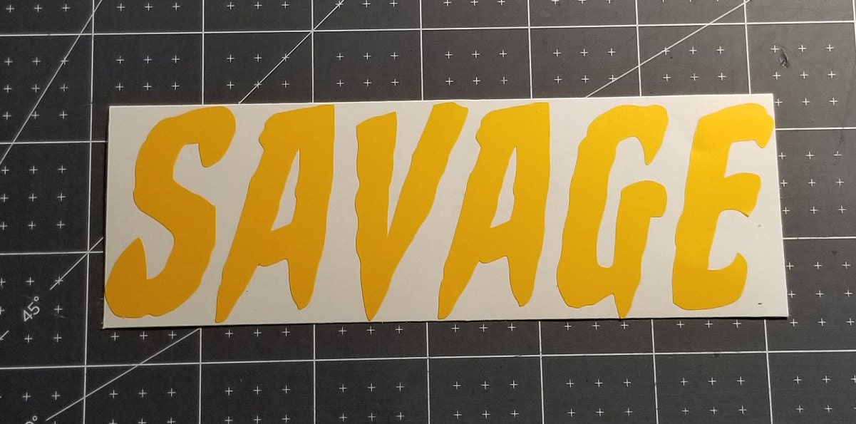 Savage decal 3 different font choices | Etsy