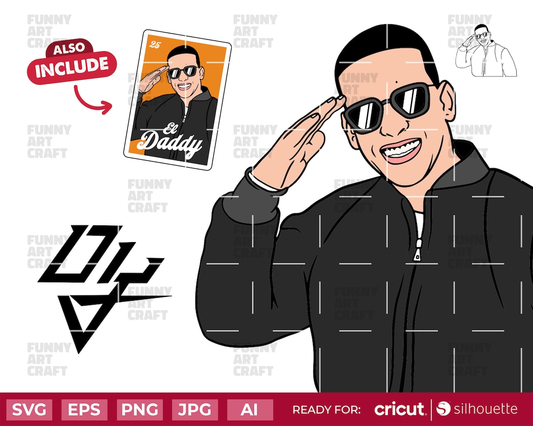 Daddy Yankee Svg Legendaddy Svg Loteria Karte La Ultima Vuelta World ...