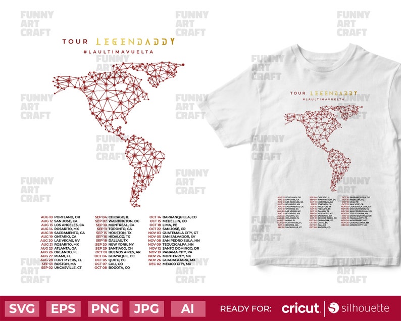 Daddy Yankee Svg Legendaddy Svg La Ultima Vuelta World Tour - Etsy