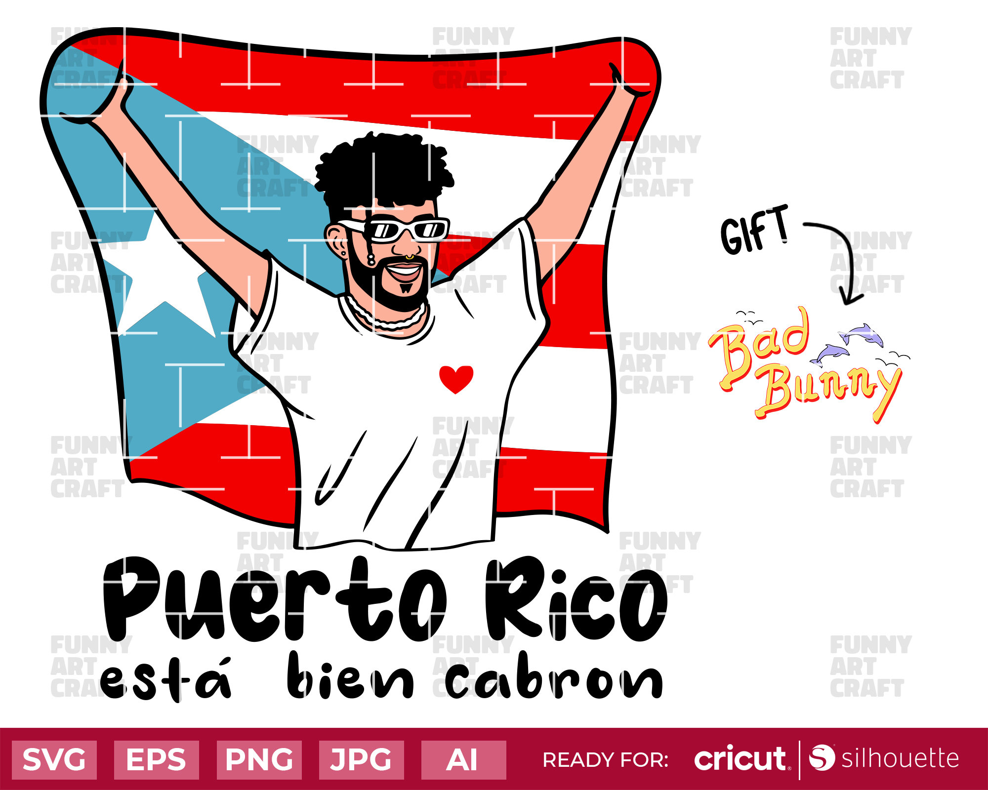 Bad Bunny SVG Puerto Rico Digital File Un verano sin ti Svg - Etsy España
