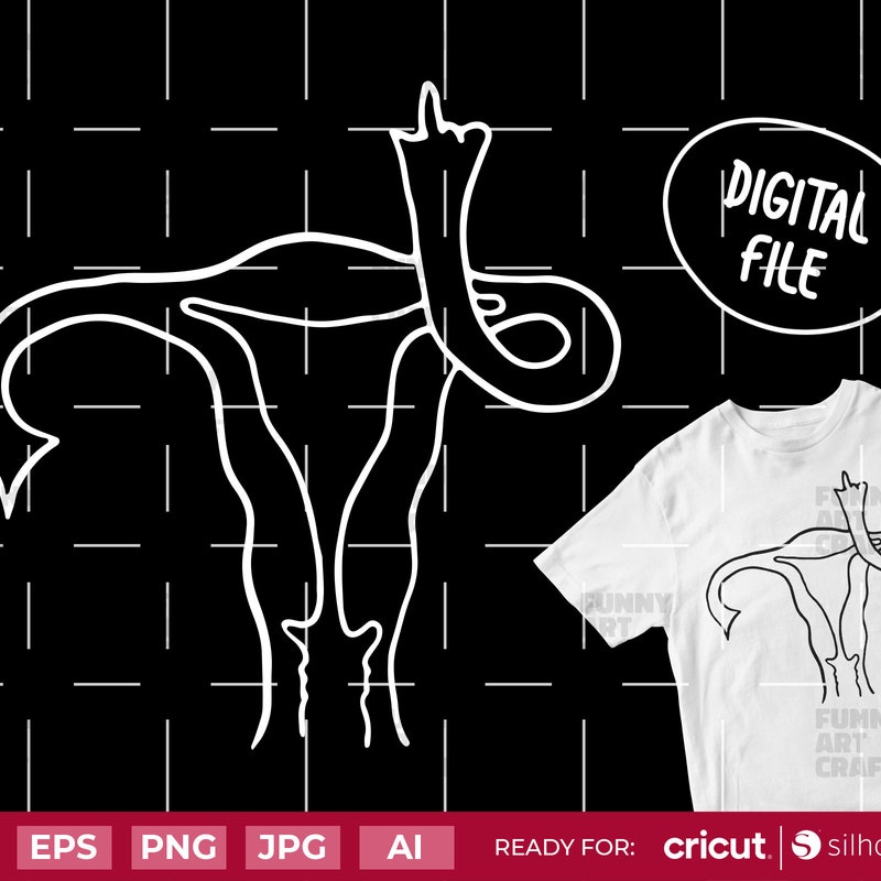 Uterus Middle Finger Png - Etsy