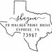 Custom Texas Self Inking Address Stamp, Personalized Texas Return ...