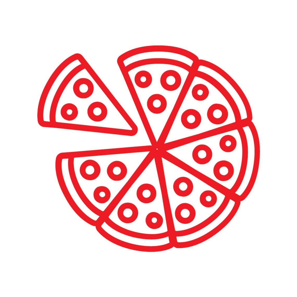 Pizza Stamp Pizza Mini Self Inking Stamp Pizzapizza - Etsy