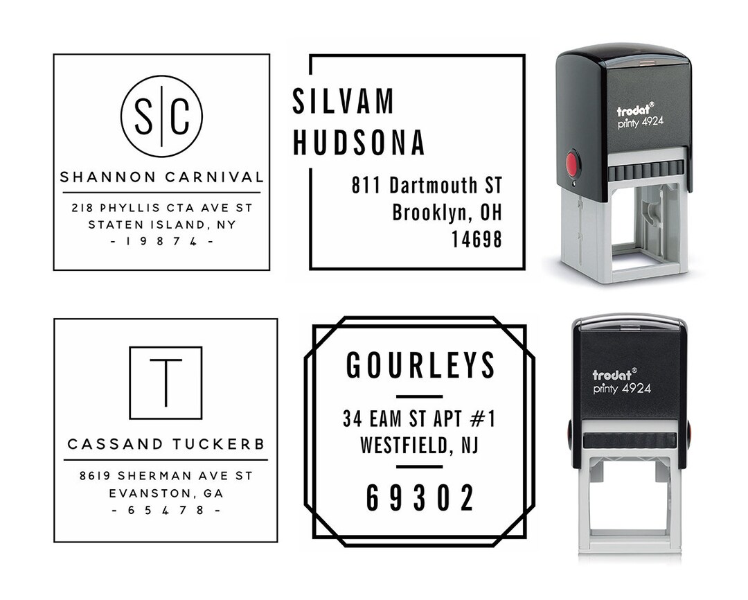 PERSONALIZED ADDRESS STAMP, Return Address Stamp, Custom Address Stamps ...