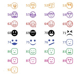 Face Emoji Self Inking Stamp, Choose From 92 Different Designs, 5 ...