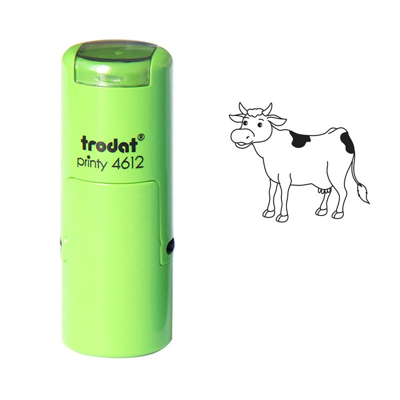 Cow Rubber Stamp - Etsy