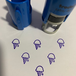 Ice Cream Stamp, Ice Cream Self Inking Stamps - Etsy