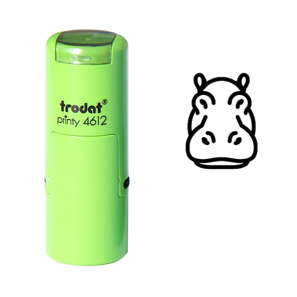 Hippo Stamp - Etsy