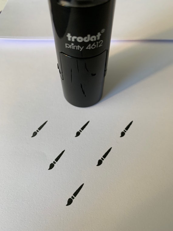 Paint Brush Stamp Paint Brush Self Inking Stamps - Etsy