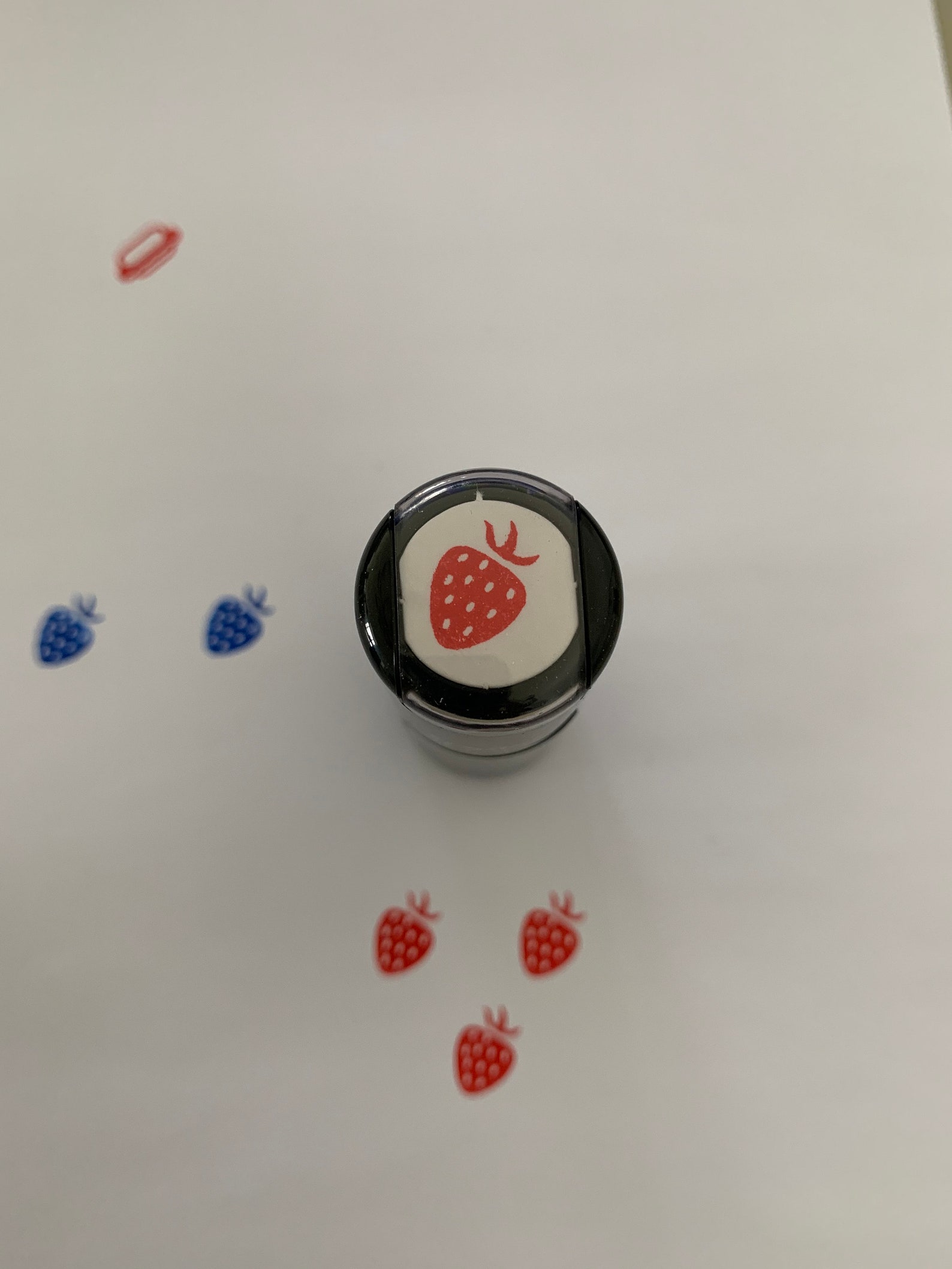 Strawberry Self Inking Stamp,strawberry Rubber Stamp - Etsy