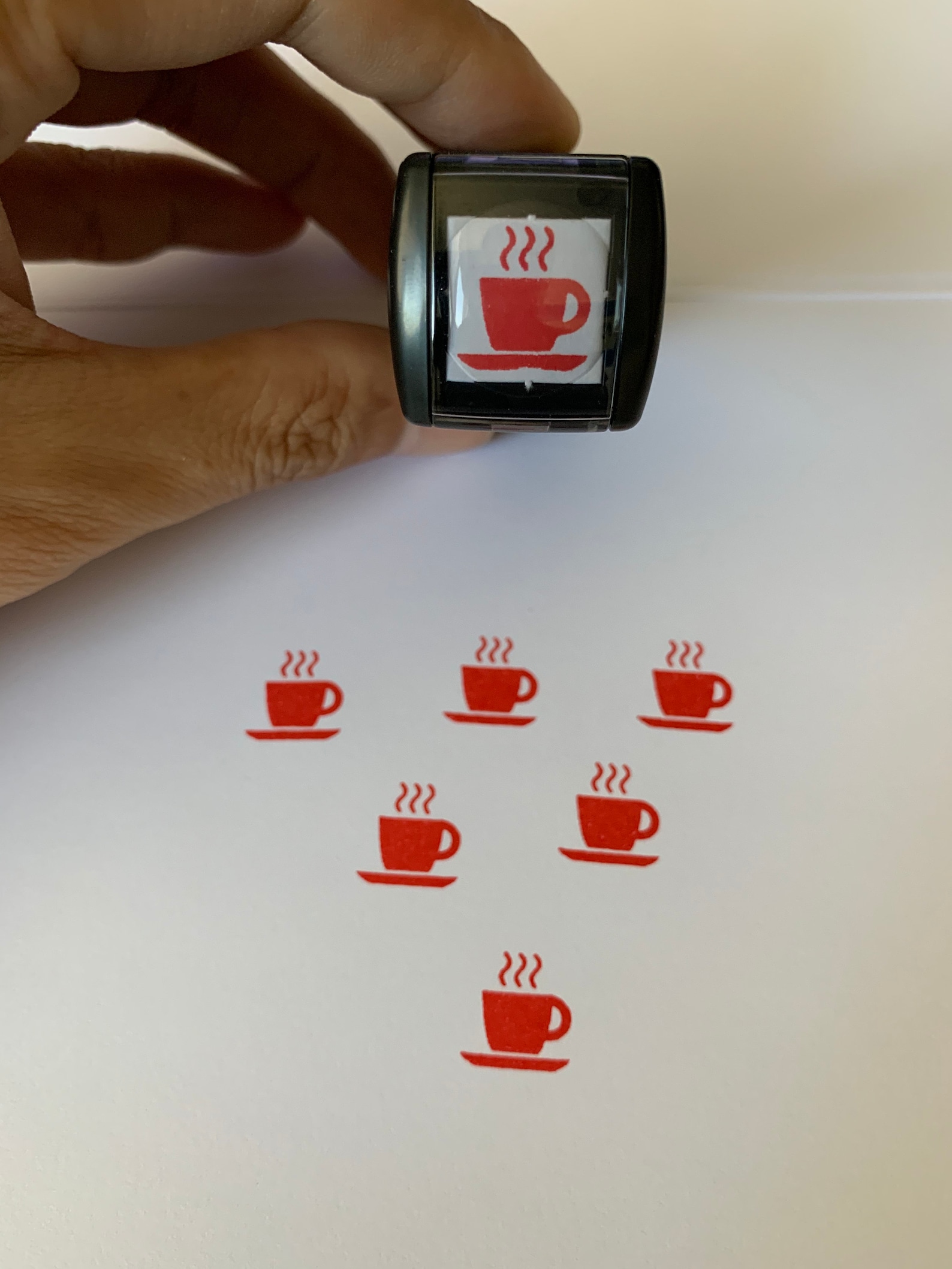 Small Loyalty Card Mini Self Inking Stamp:coffee Cup - Etsy
