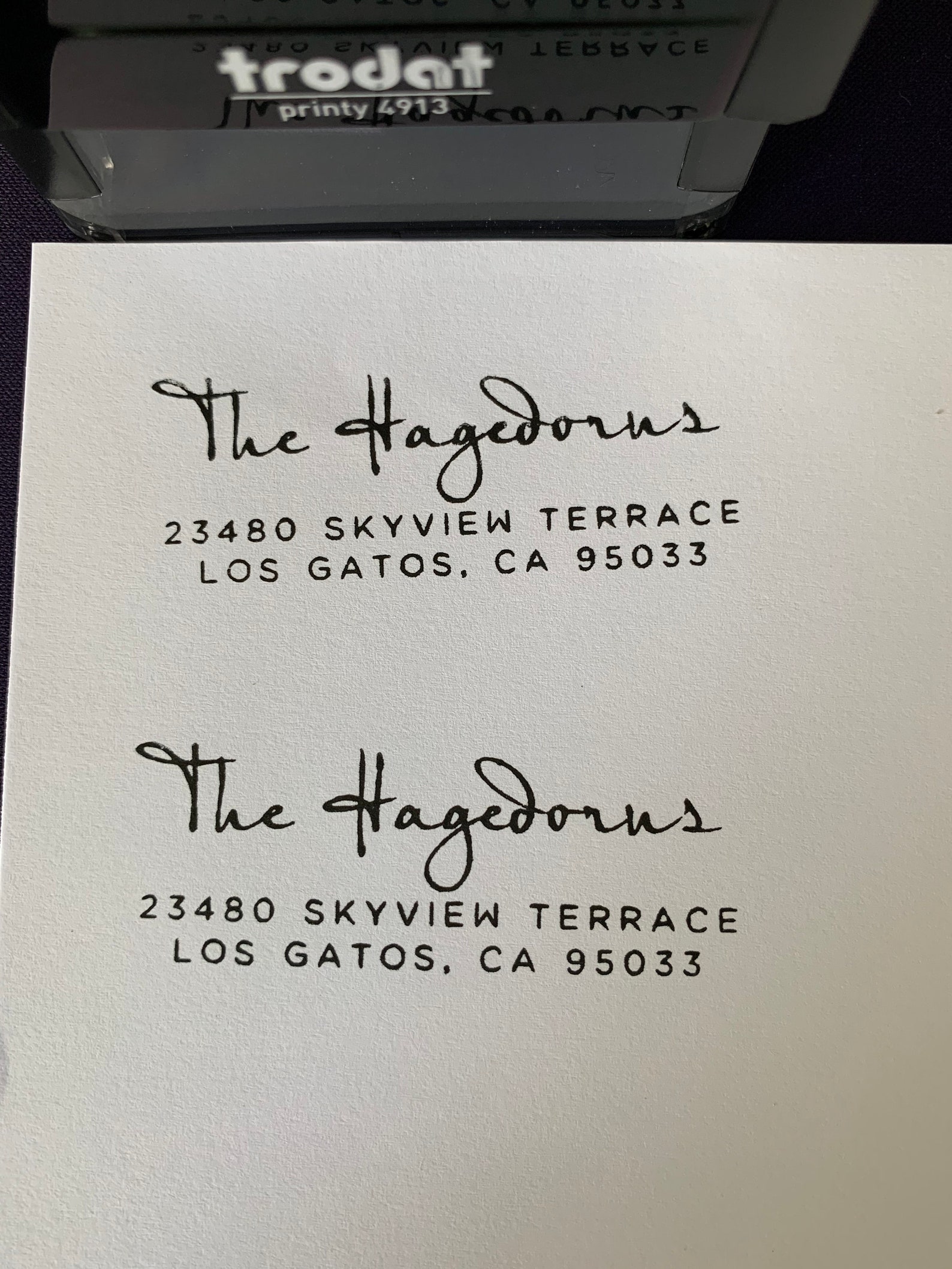 Self Inking Address Stamppersonalized Address Stampself Ink - Etsy