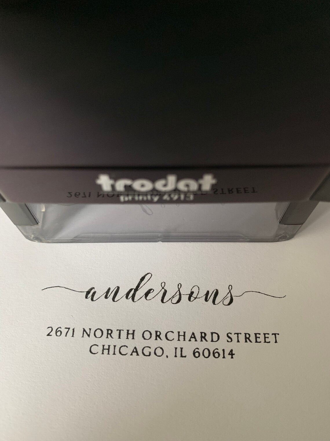 Return Address Stamp Self inkModern Address Stamp Custom | Etsy