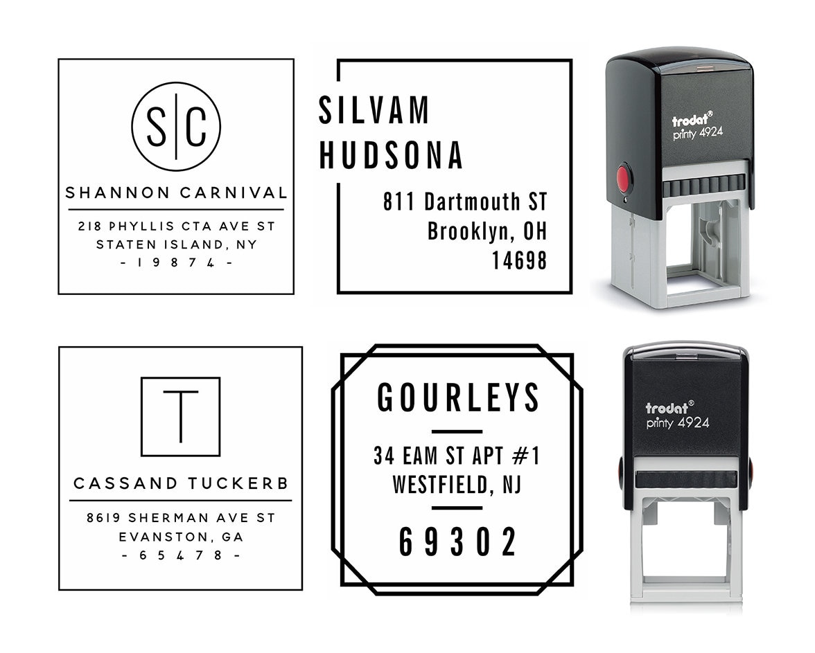 Self Inking Address Stampreturn Address Stamppersonalized - Etsy Canada