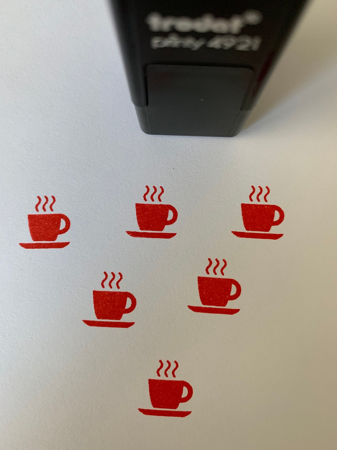 Small Loyalty Card Mini Self Inking Stamp:coffee Cup - Etsy