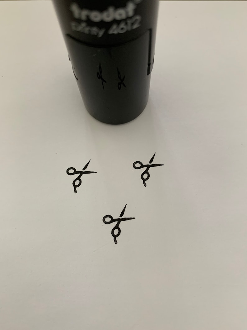 Scissor Self Inking Stamp,scissor Rubber Stamp - Etsy