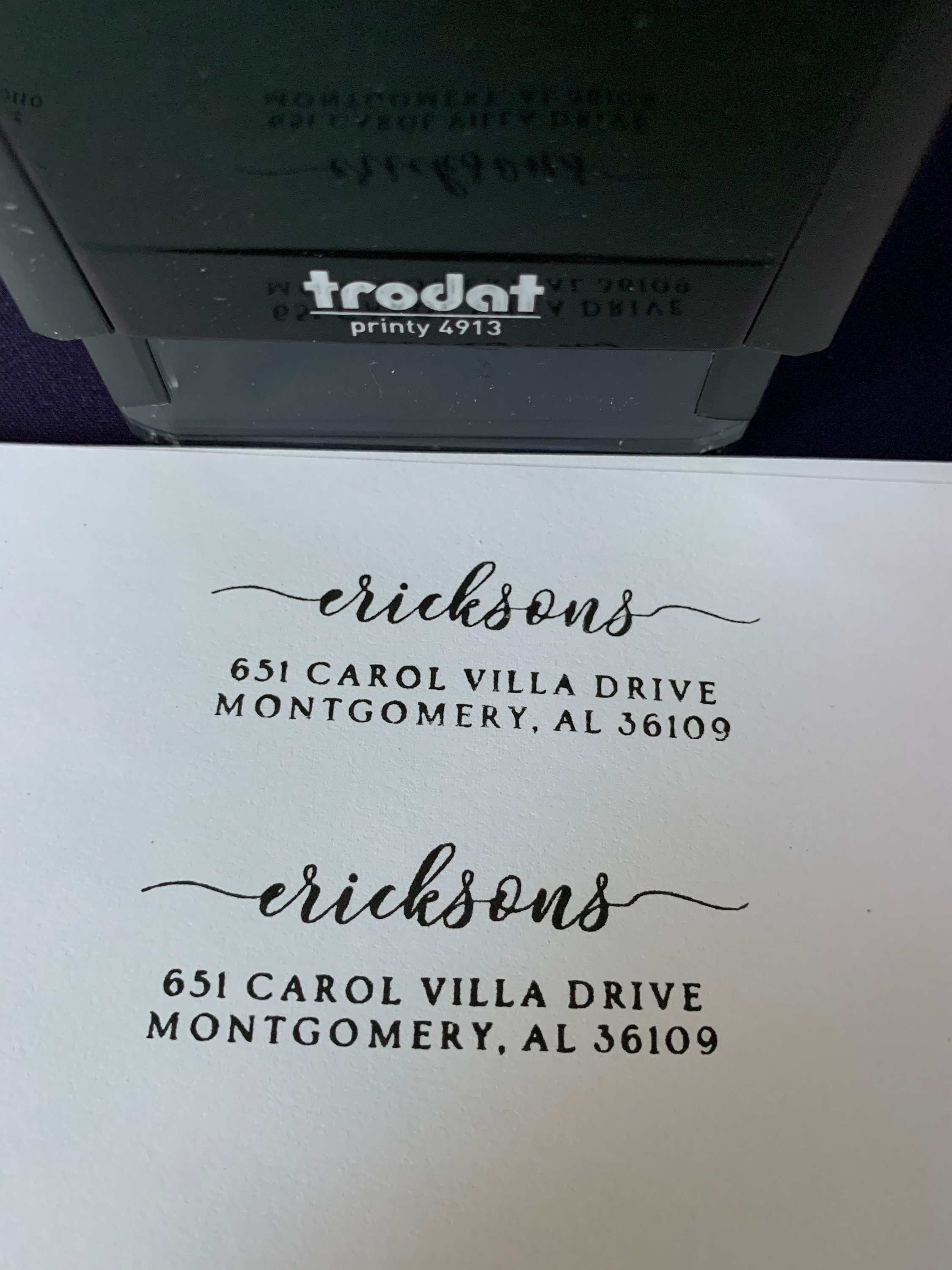 Return Address Stamp Self inkModern Address Stamp Custom | Etsy