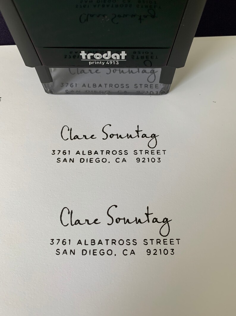 Self Inking Address Stamppersonalized Address Stampself Ink - Etsy