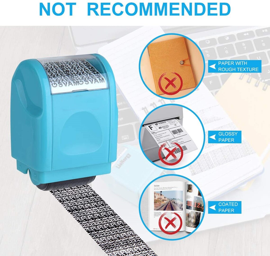 Identity Theft Protection Roller Stamps for Secure ID Blockout, Privacy ...