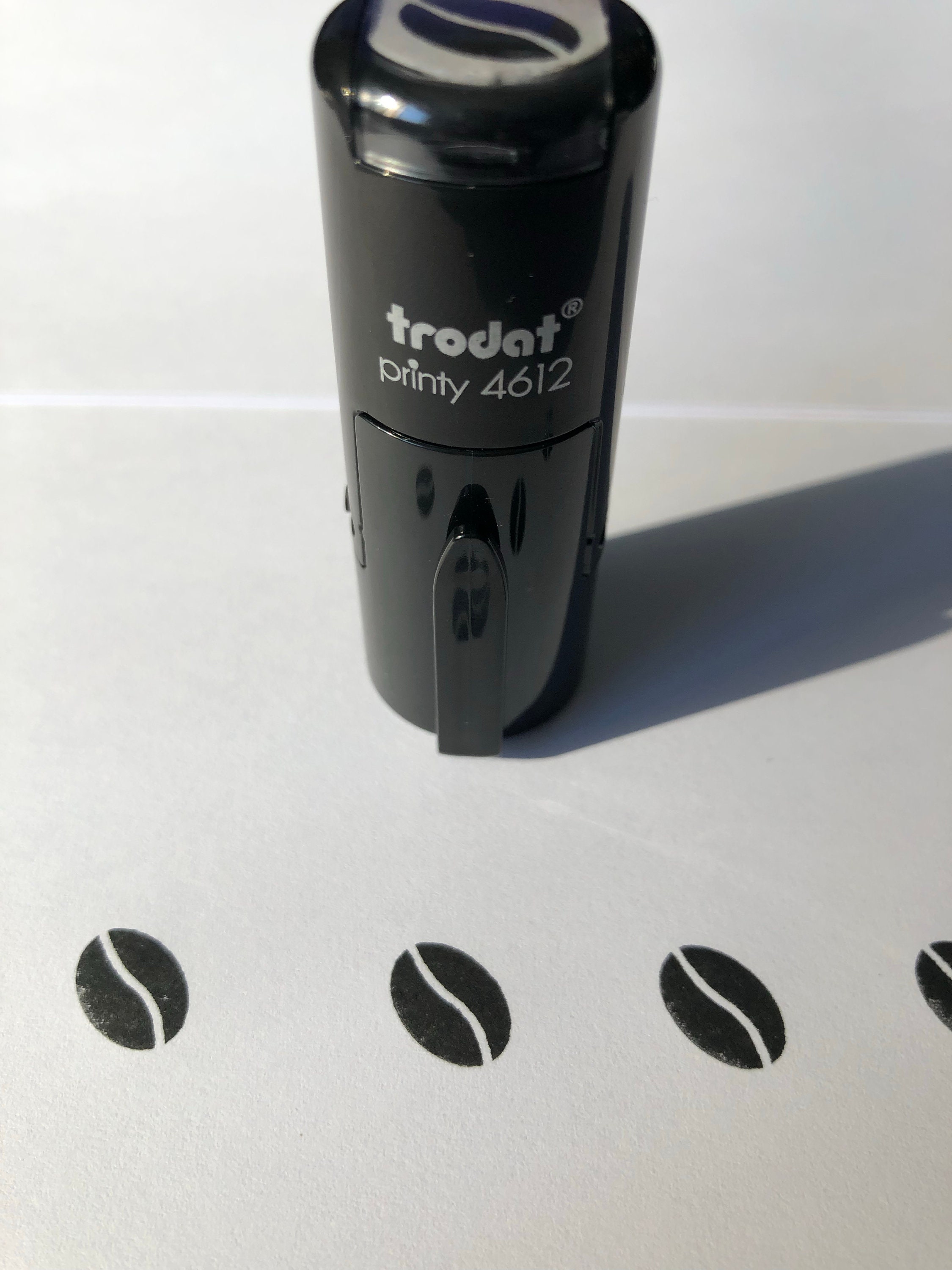 Coffee Bean Self Inking Stamp Coffee Bean Rubber Stamp - Etsy