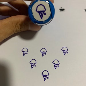Ice Cream Stamp, Ice Cream Self Inking Stamps - Etsy