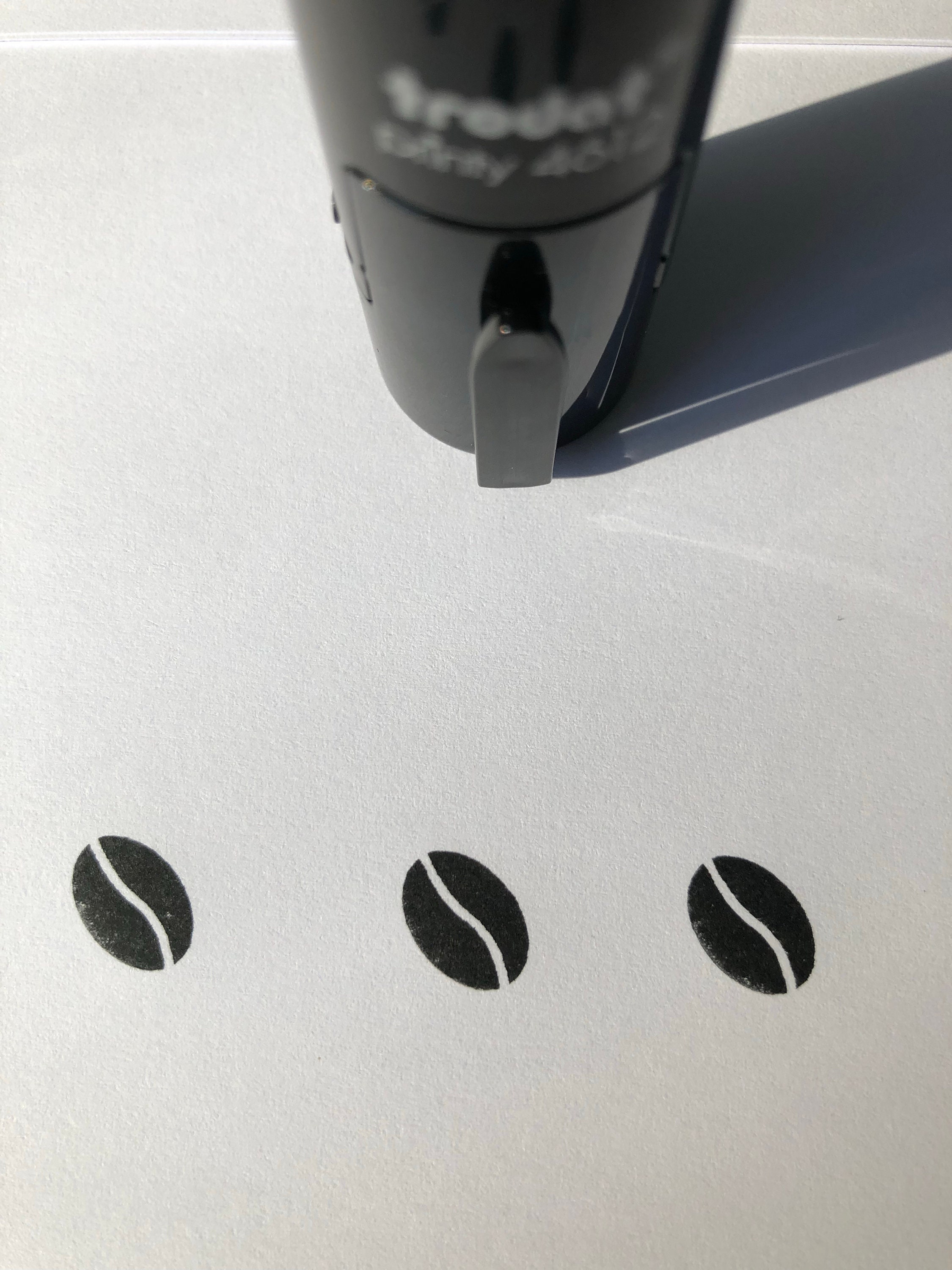Coffee Bean Self Inking Stamp Coffee Bean Rubber Stamp - Etsy