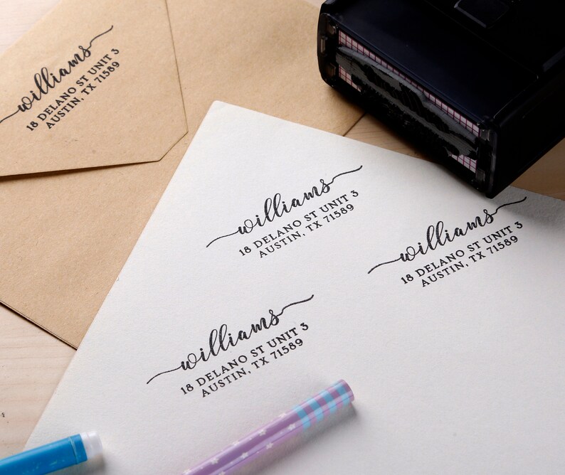 Self Ink Address Stamp Personalized Address Stamp Custom - Etsy