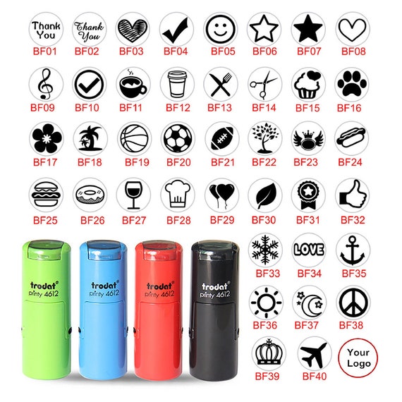 Custom Loyalty Card Self Inking Stamp Small Logo Stamp | Etsy