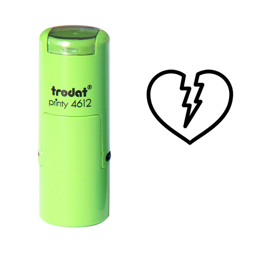 Broken Heart Stamp - Etsy