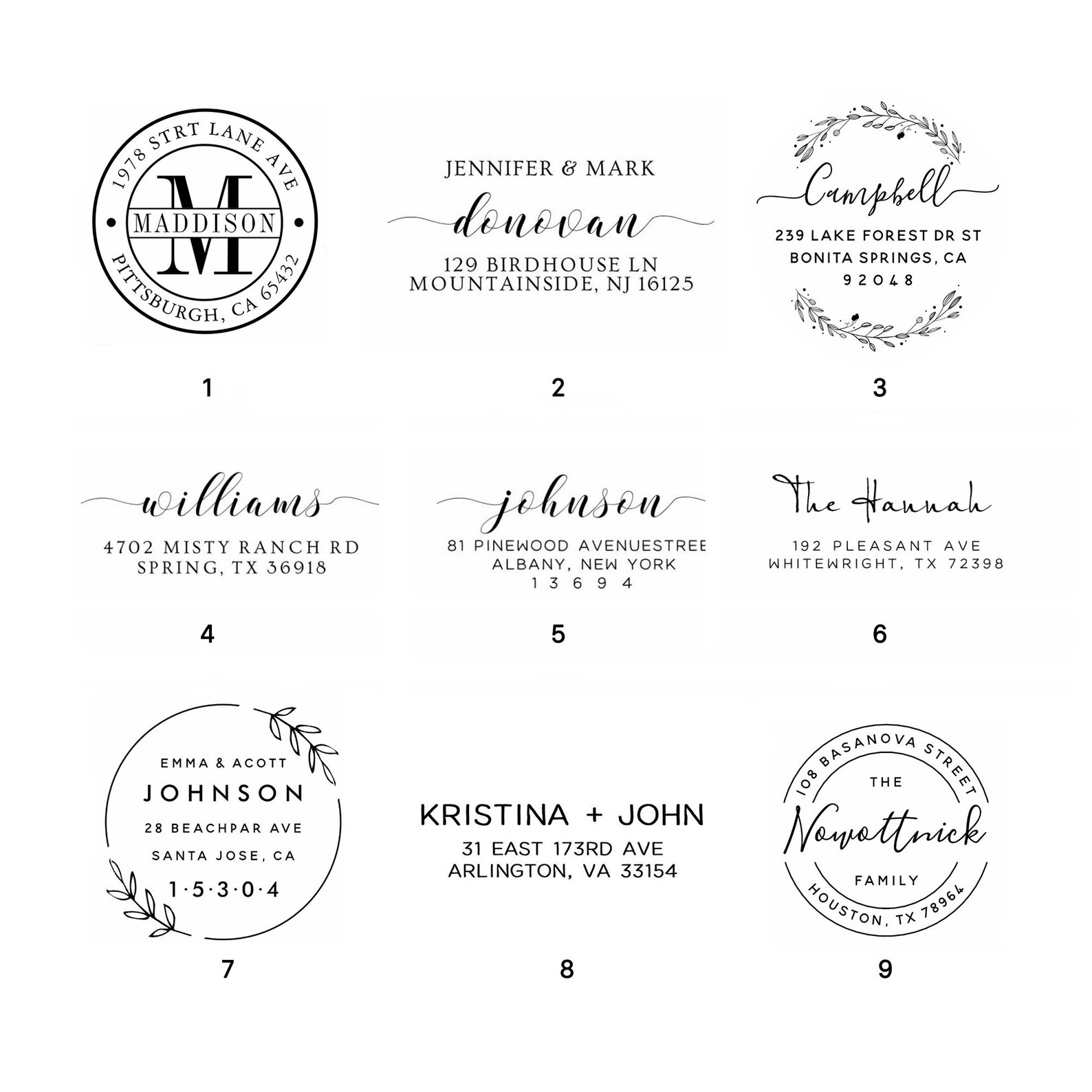 Self Ink Address Stamp Personalized Address Stamp Custom - Etsy