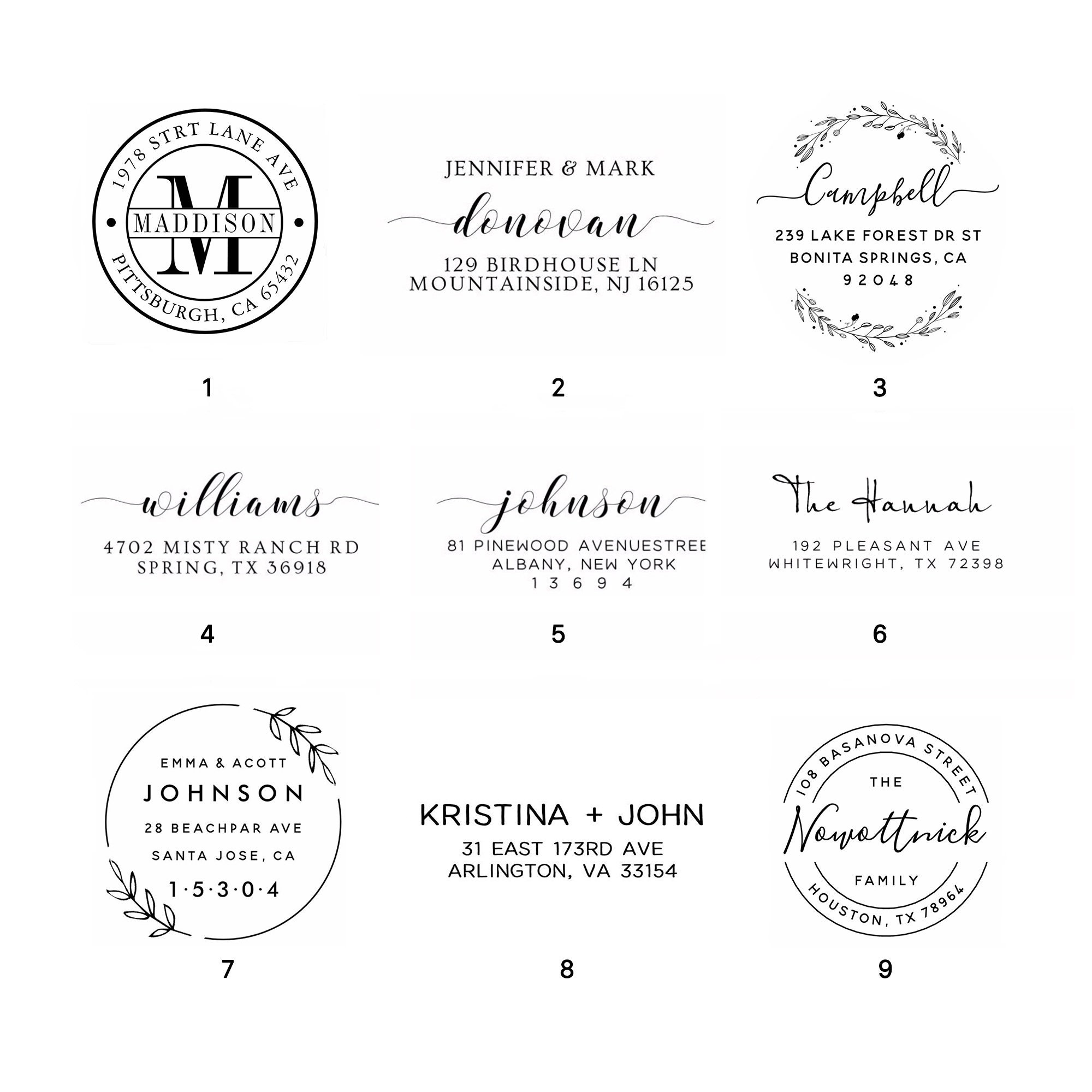 Self Ink Address Stamp, Personalized Address Stamp, Custom Address ...