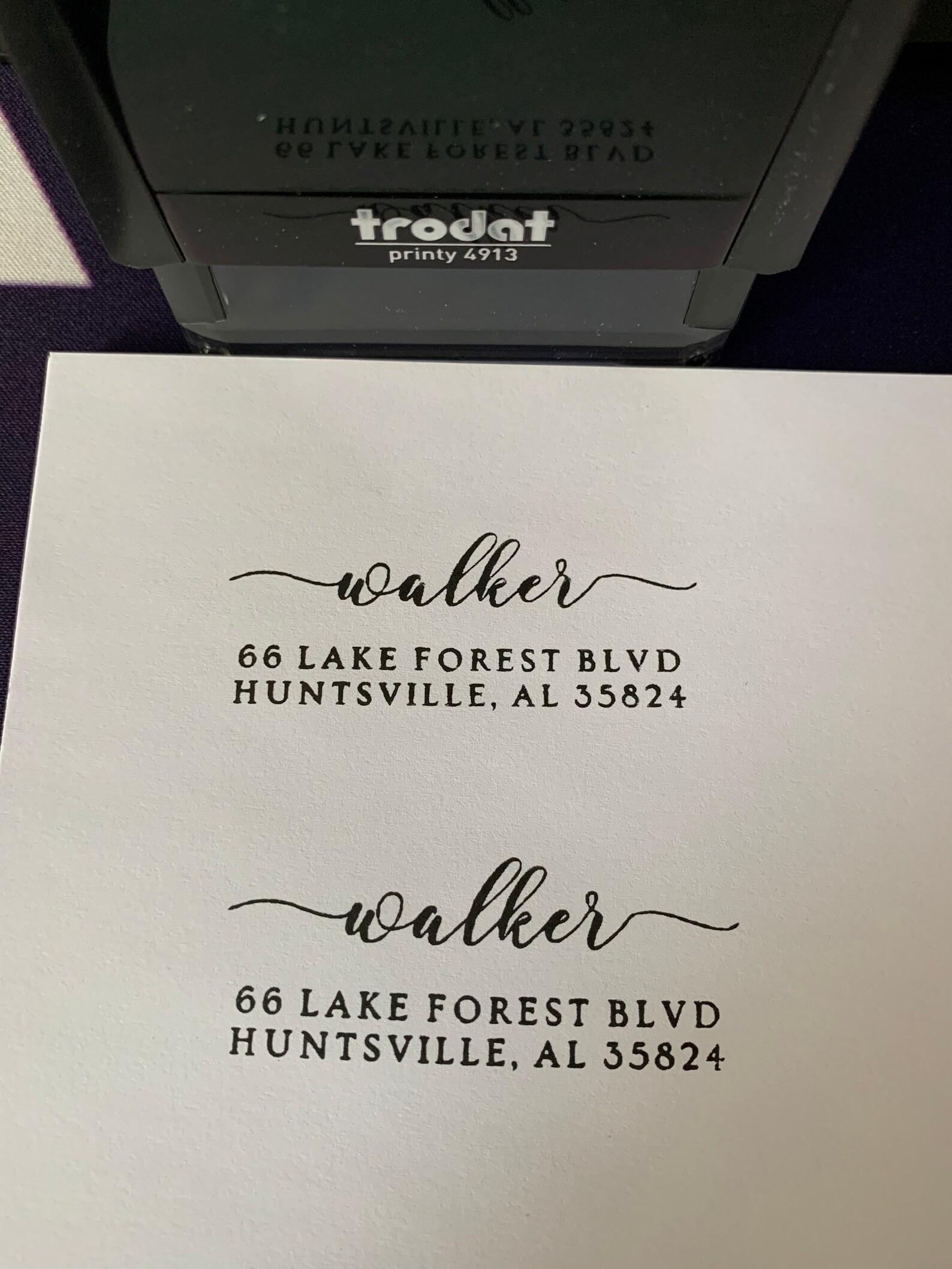 Return Address Stamp Self Inkmodern Address Stamp Custom - Etsy