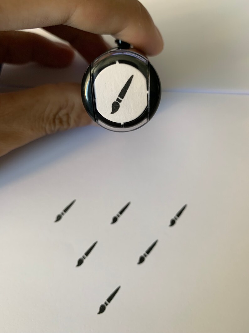 Paint Brush Stamp Paint Brush Self Inking Stamps - Etsy