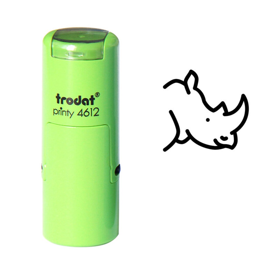 Rhinoceros Stamp - Etsy