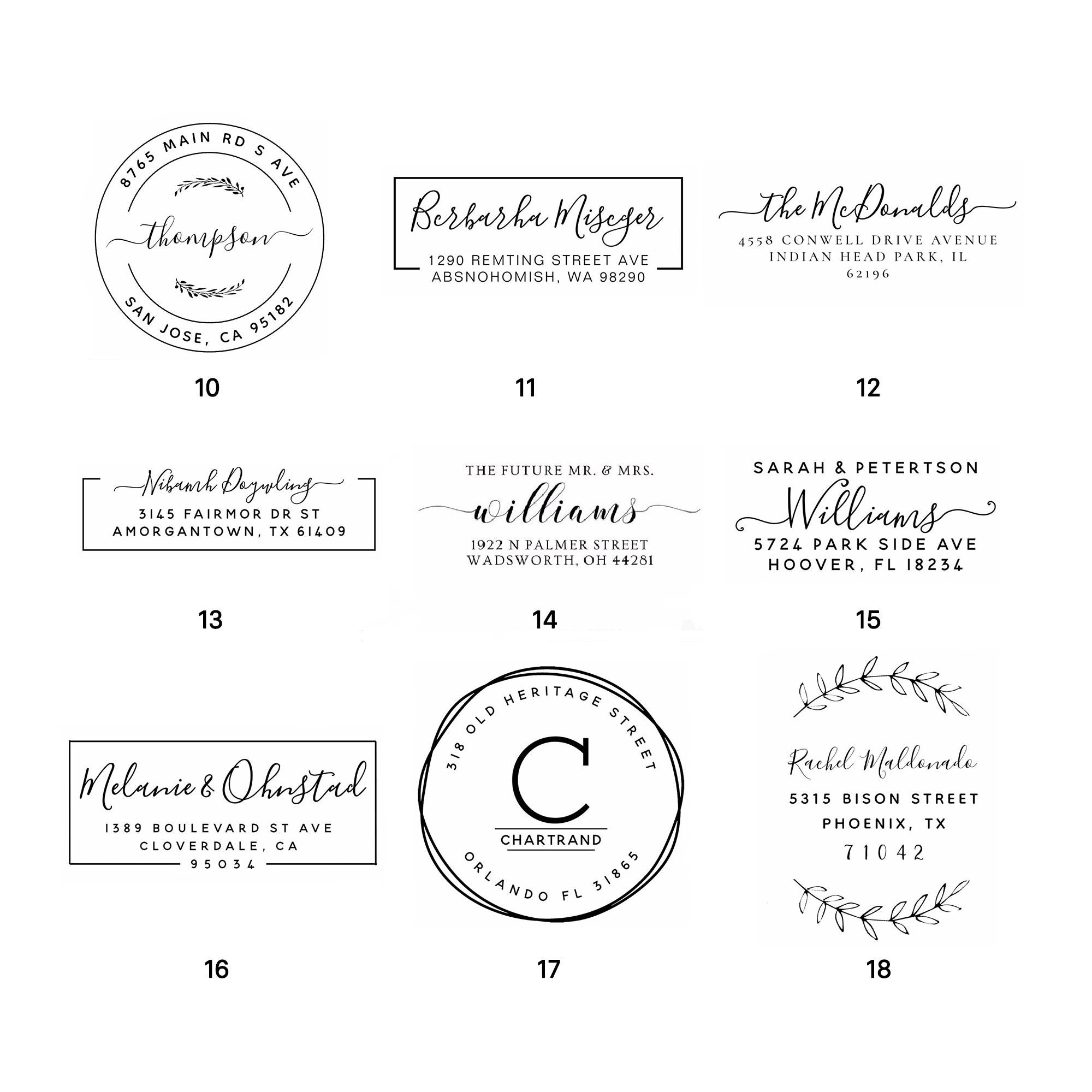 Self Ink Address Stamp, Personalized Address Stamp, Custom Address ...