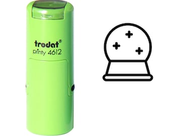 Crystal Ball RUBBER STAMP, Fortune Teller Stamp, Palm Reader Stamp ...