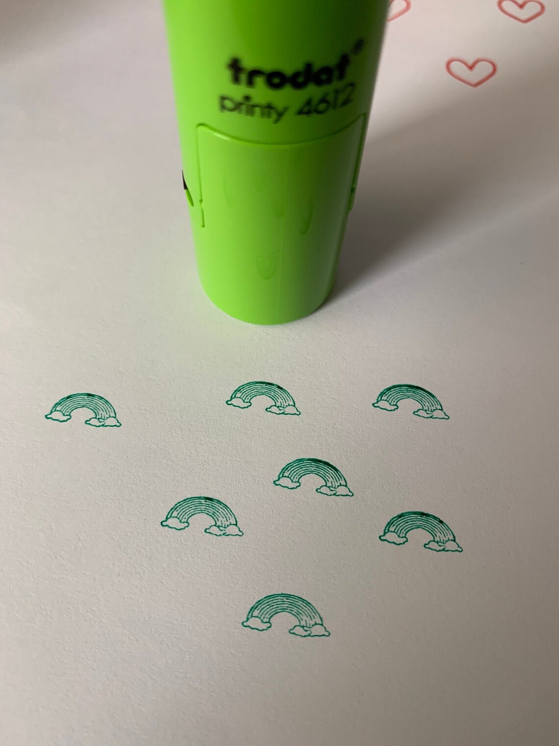 Rainbow Self Inking Stamps Rainbow Rubber Stamp - Etsy