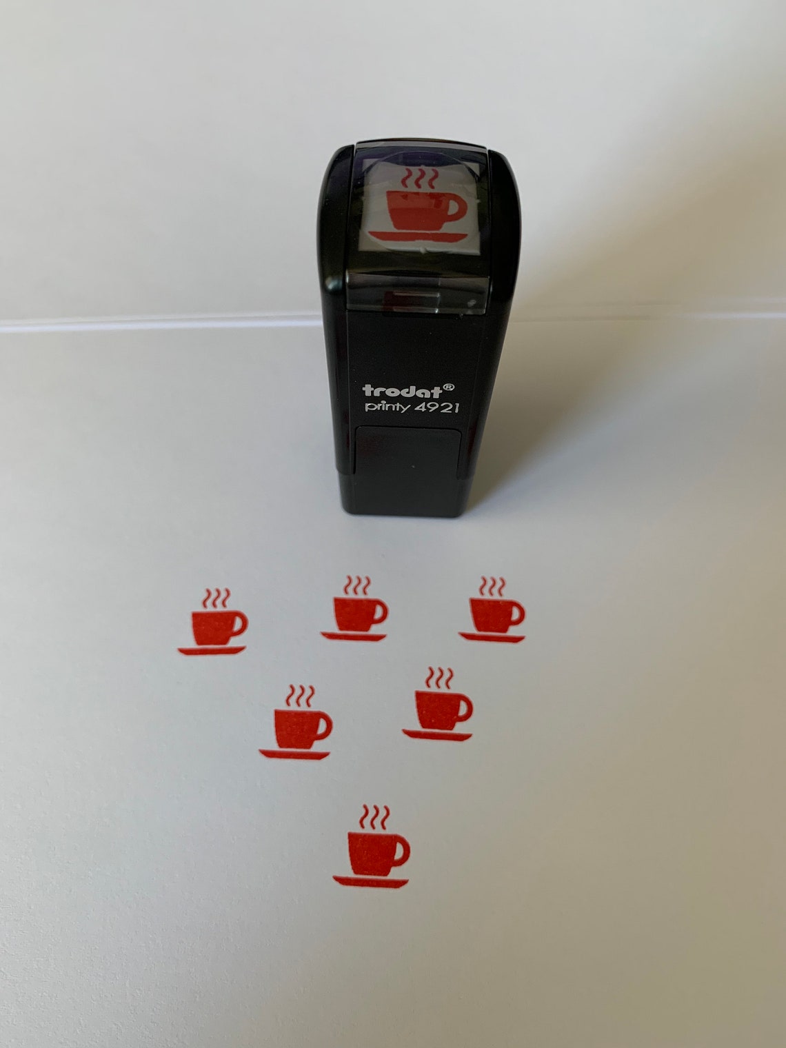 Small Loyalty Card Mini Self Inking Stamp:coffee Cup - Etsy