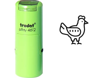 CHICKEN RUBBER STAMP Country Chicken Hen Poultry Farmer Farm Animal ...