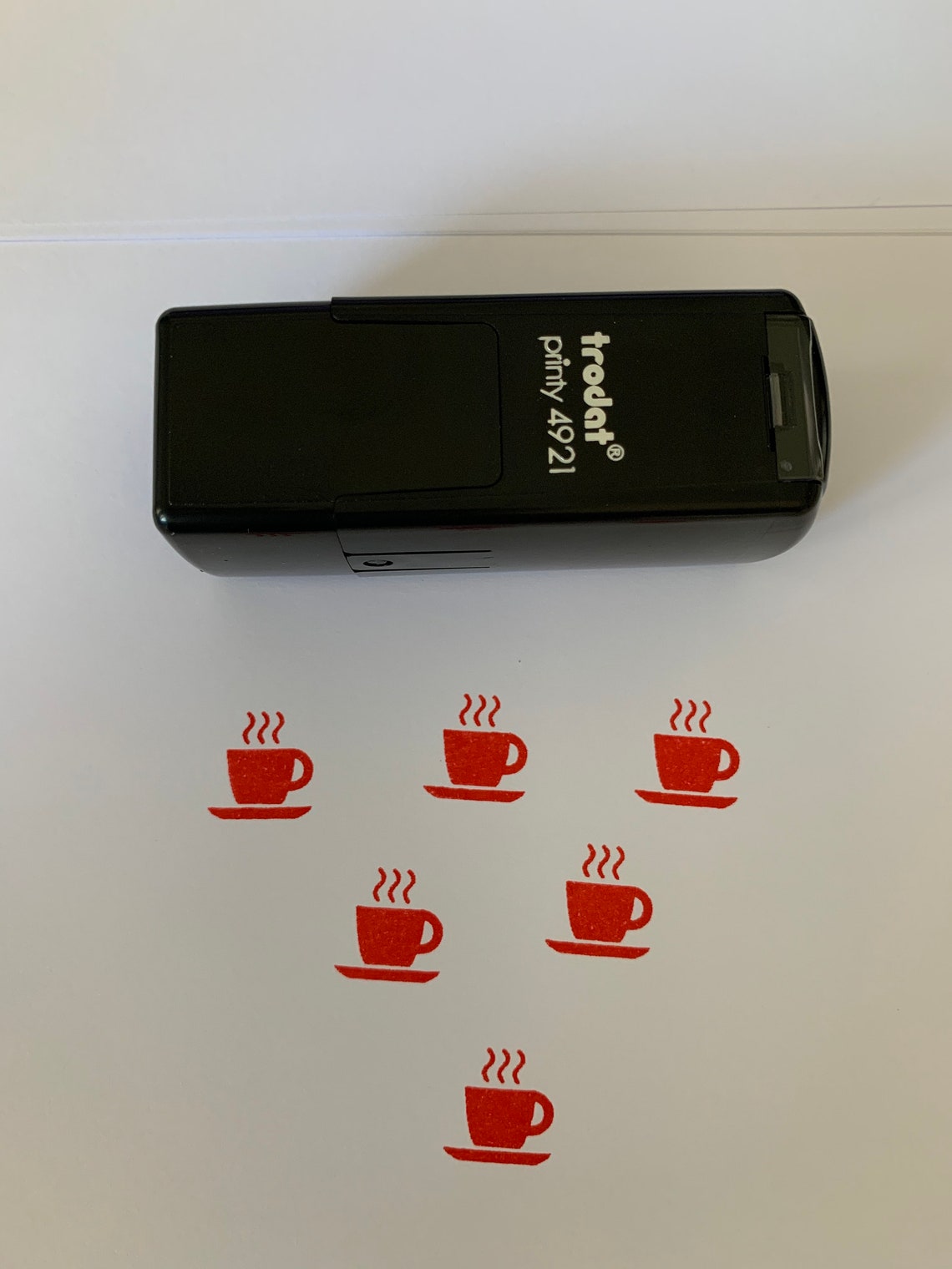 Small Loyalty Card Mini Self Inking Stamp:coffee Cup - Etsy