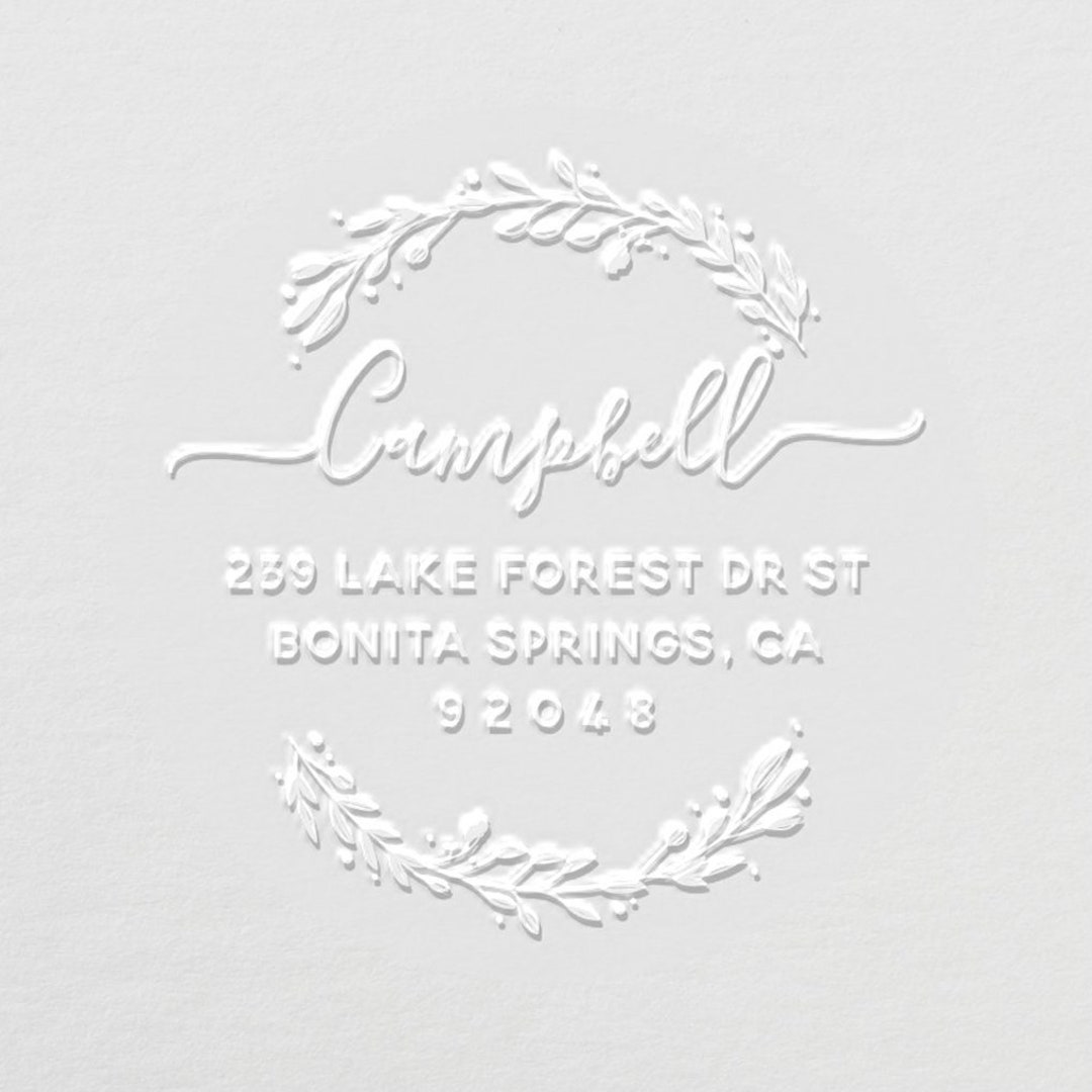 Personalized Return Address Embosser, Address Embosser, Embosser Stamp ...