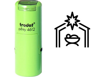 Nativity Rubber Stamp - Etsy