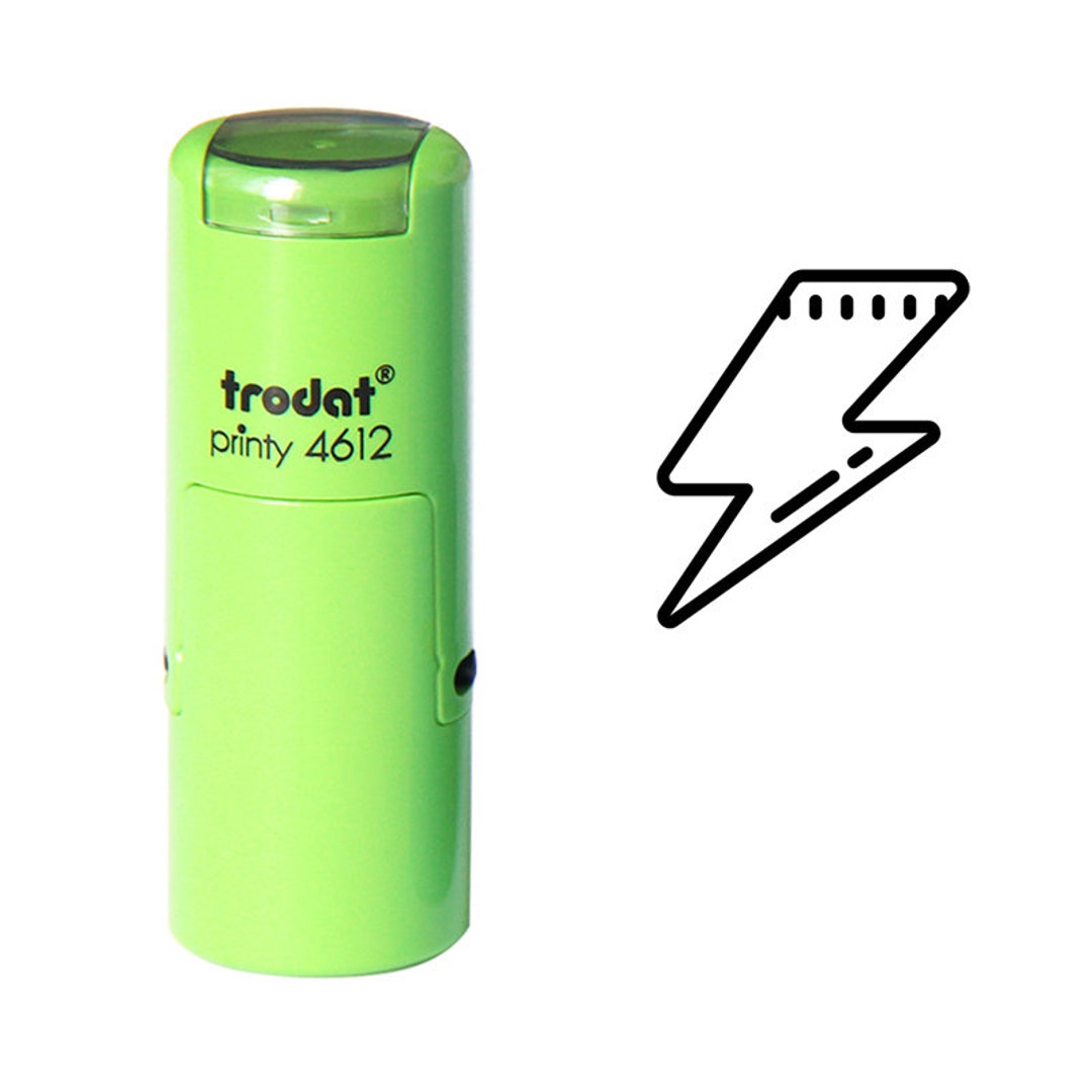 Lightning Bolt Stamp - Etsy