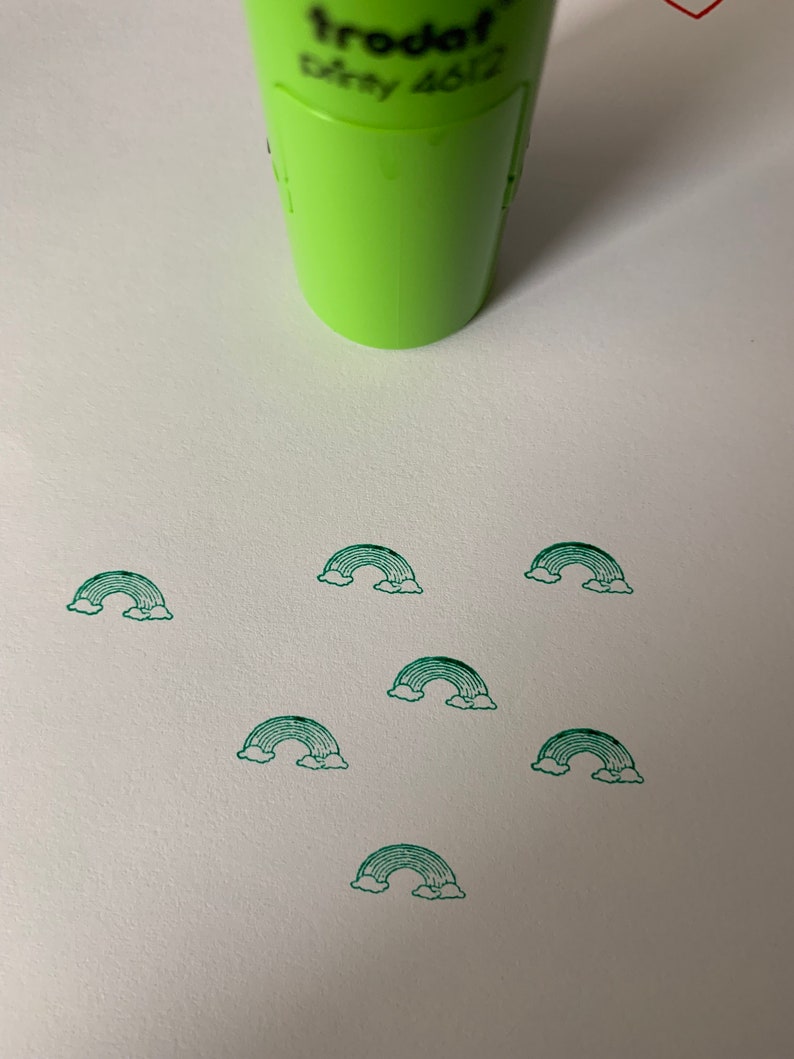 Rainbow Self Inking Stamps Rainbow Rubber Stamp - Etsy