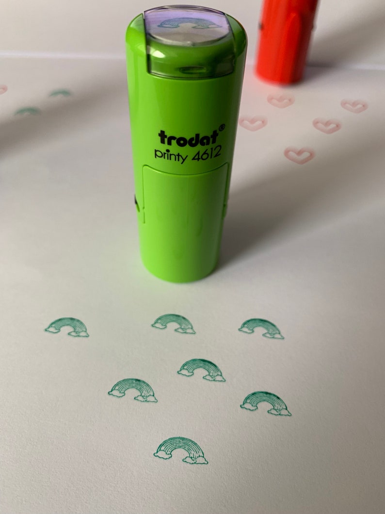 Rainbow Self Inking Stamps Rainbow Rubber Stamp - Etsy