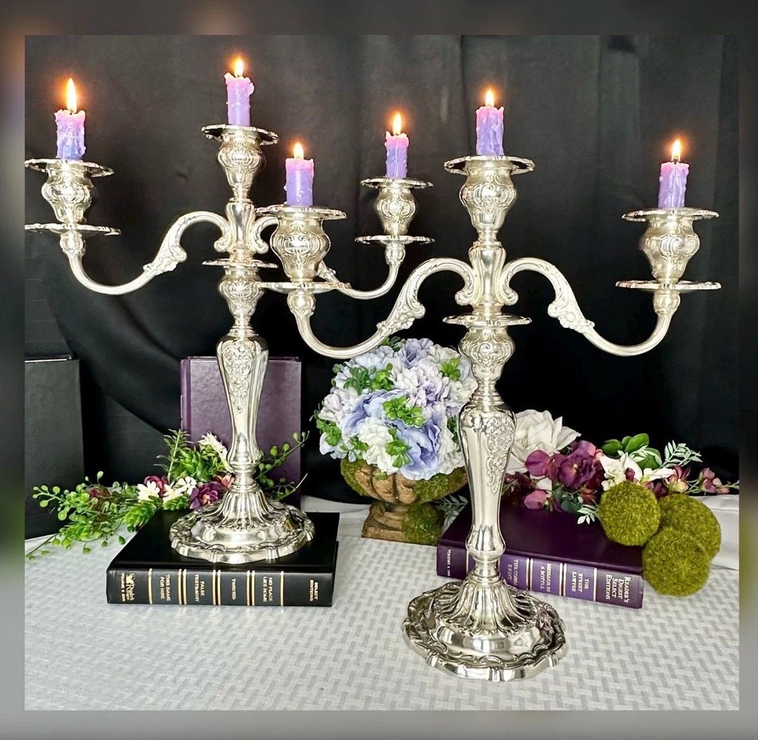 Vintage Gorham Sterling Silver Candelabras, Louis XV Pattern - Etsy