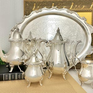 Wallace La Raine Tea Set / Wallace Silver Plated Tea & Coffee Service ...