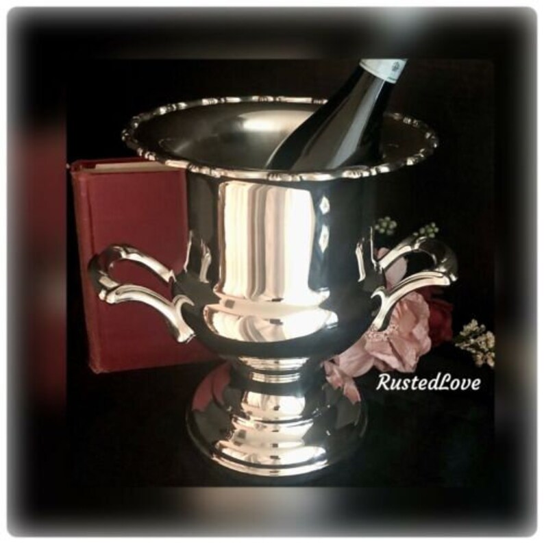 Champagne Bucket / Oneida Silver / Flower Vase / Ice Bucket / - Etsy